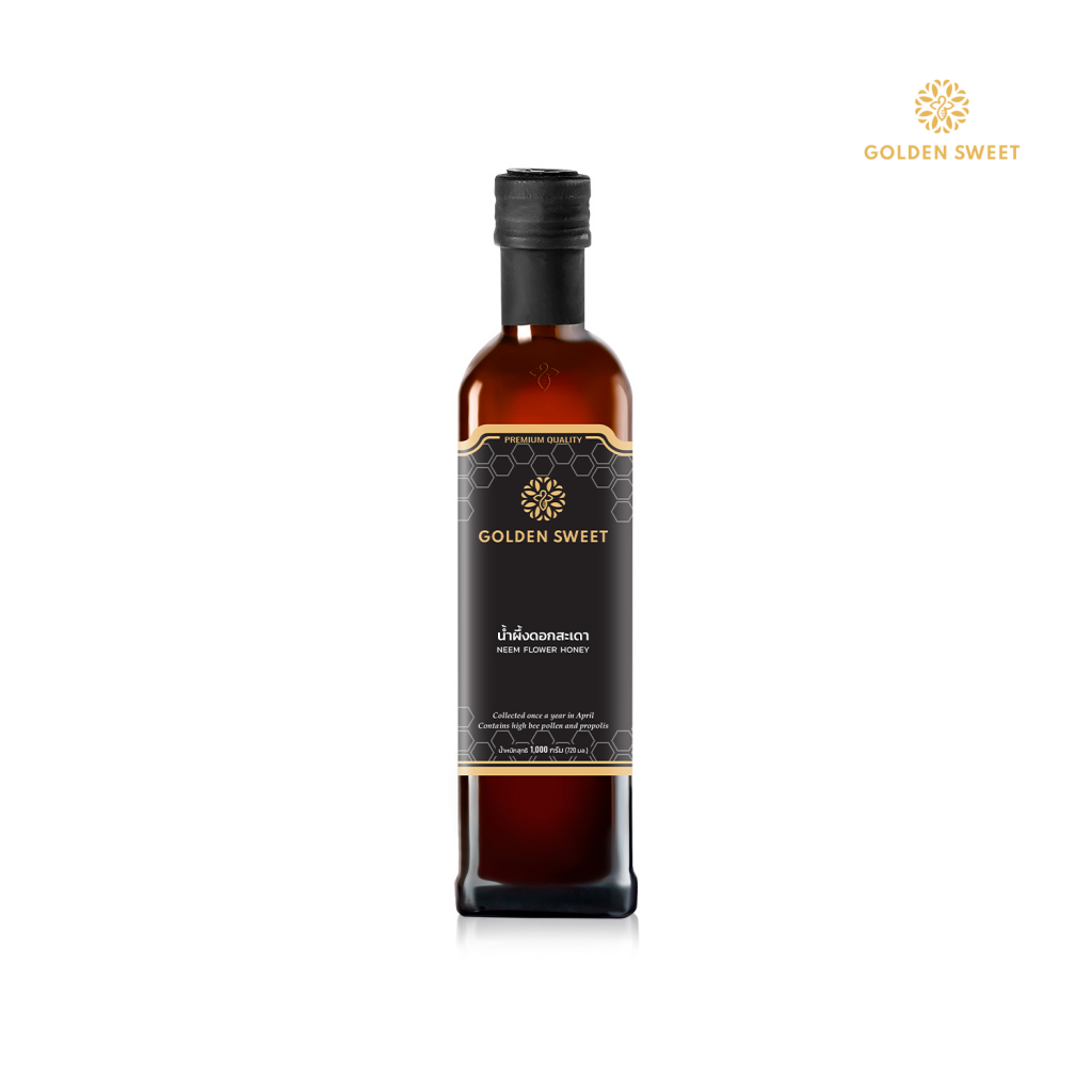 น้ำผึ้งดอกสะเดา Golden Sweet Neem flower honey 1000g - Honey Heritage